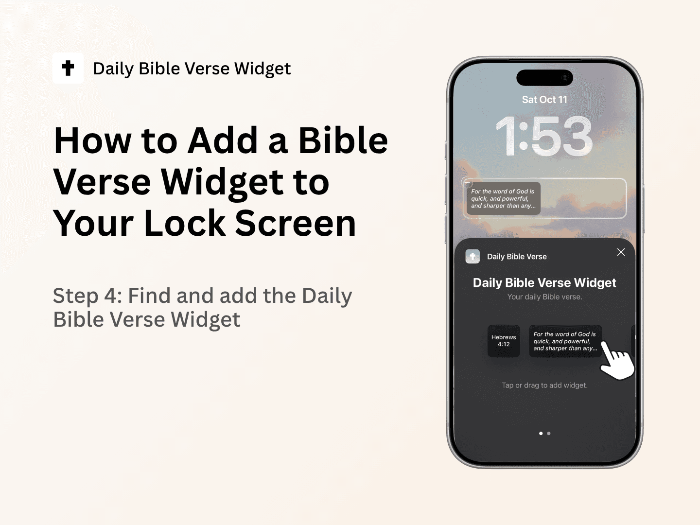 How to Add a Bible Verse Widget on Your Lock Screen | Daily Bible Verse ...